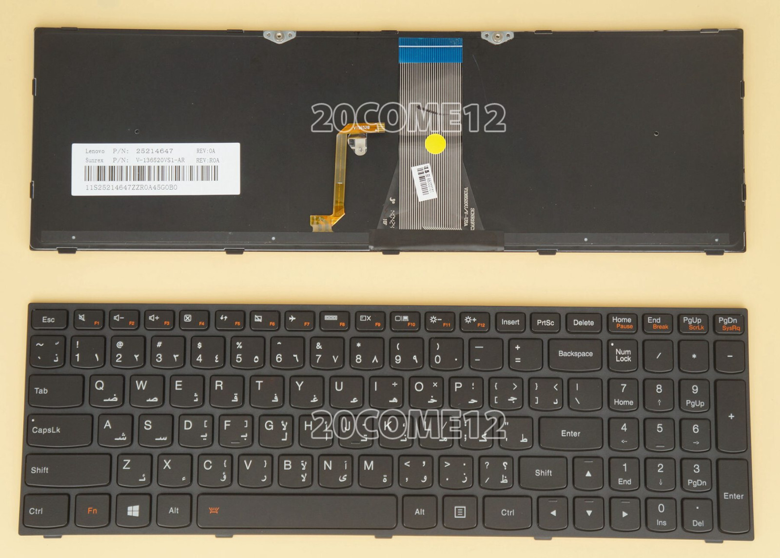 New for Lenovo Ideapad G50-80 B50-30 B50-45 B50-70 Keyboard Arabic & US ...