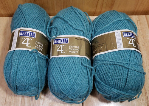 Yarn Lot(3) Berella "4" Bernat Knitting Worsted Weight Peacock(Green ...