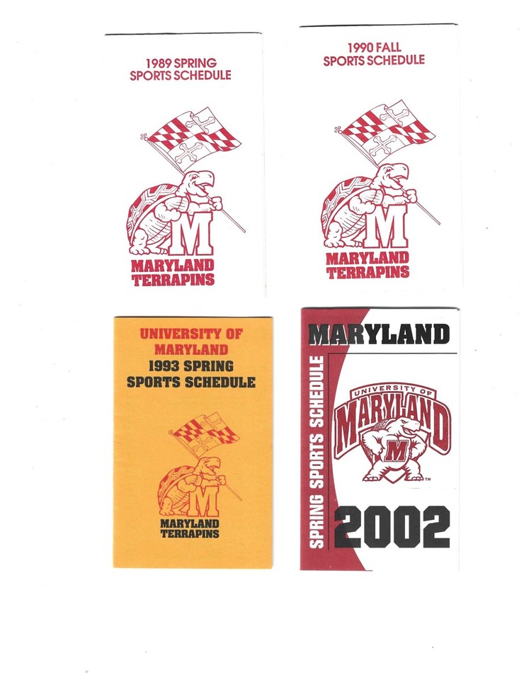 Maryland Terrapin College Sports schedule lot of 14 - *1973-2002* - NO ...