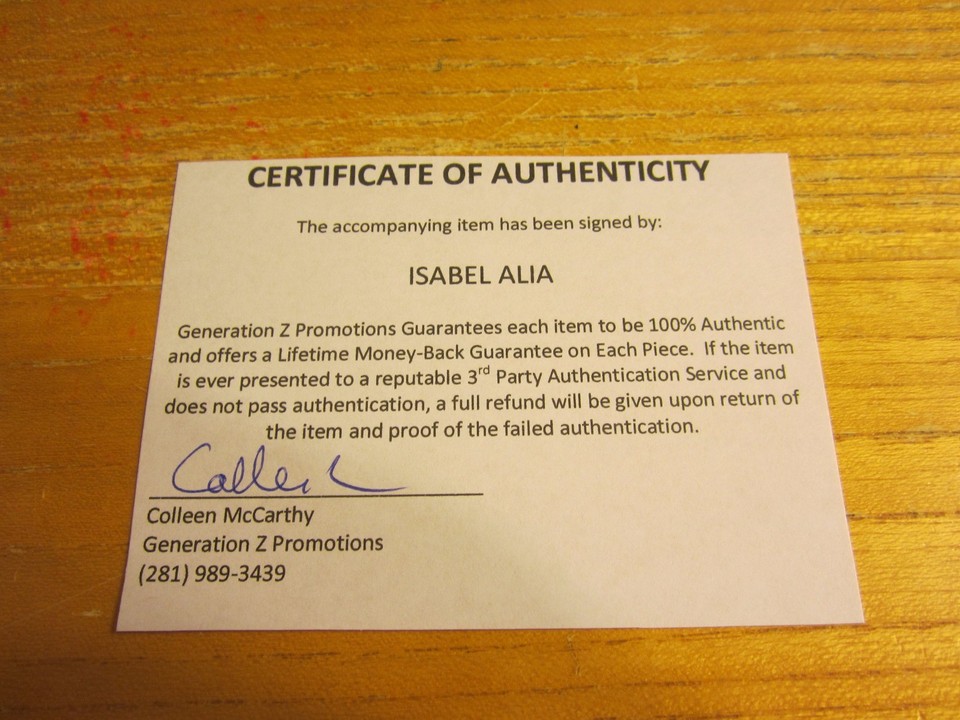 Isabel Alia Model Autographed Signed 8X10 Photograph | eBay