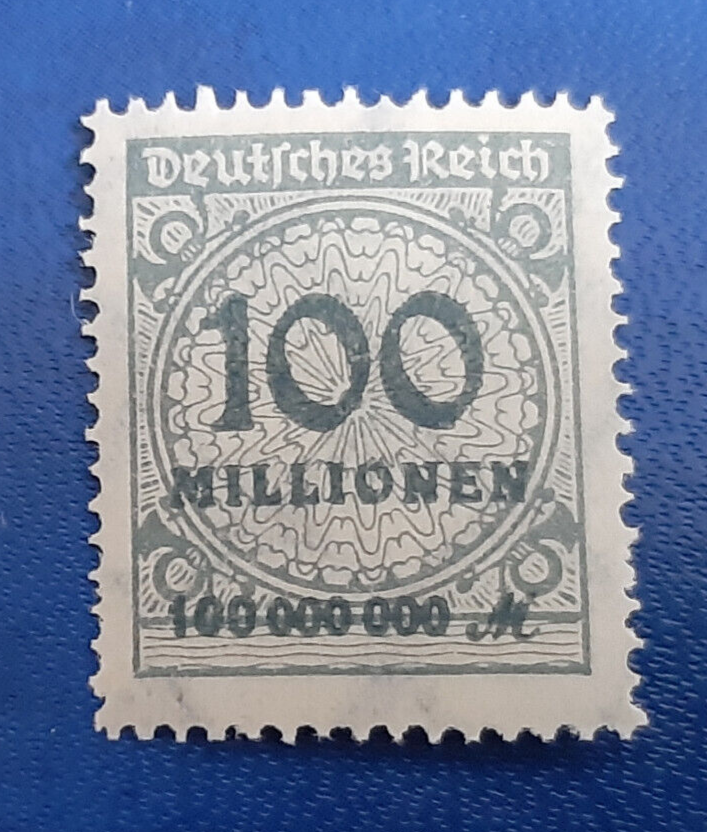 Germany Stamp Deutsches Reich 100 Millionen Mark 1923 Mi. Nr. 322 ...