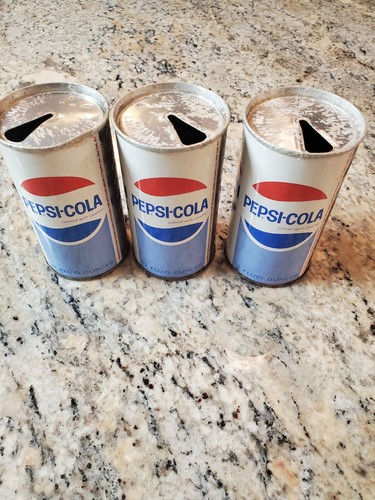 Lot of 3 Vintage 1970s Pepsi-Cola 12oz Pull Tab Cans | eBay