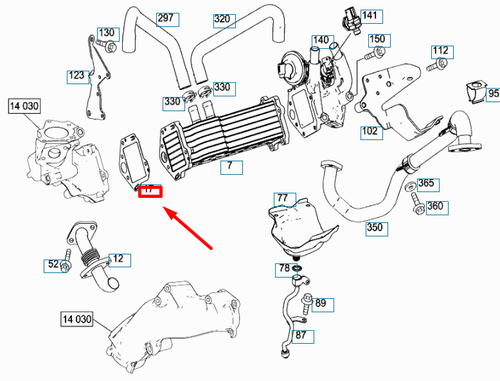 NEU MB ML W164 WARMETAUSCHER ZU VENTILGEHAUSE DICHTUNGSSCHEIBE ...