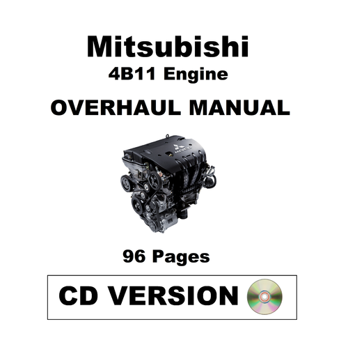 Mitsubishi 4B11 Engine Overhaul Manual (Repair Manual) - CD (Disc ...