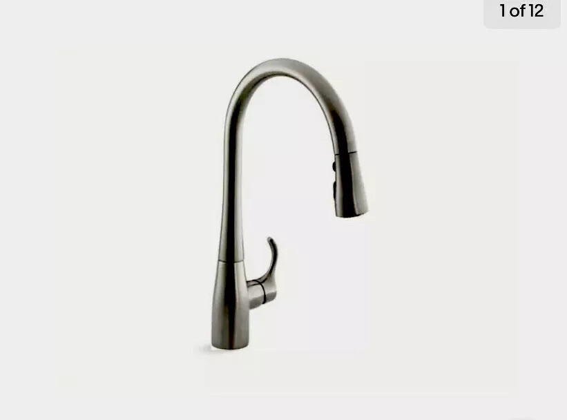 KOHLER-K-596 -VS -pull Down Kitchen Faucet Single Handle Stainless ...