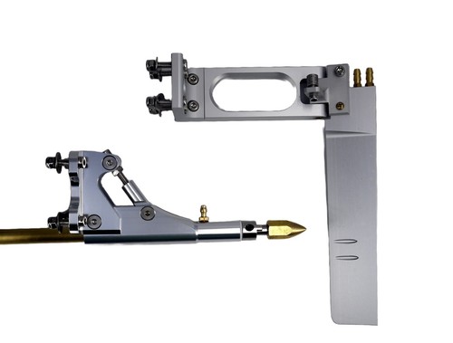 Alloy Rudder Stinger Strut Turn Fin Trim Tab 1/4 Cable Shaft for RC ...