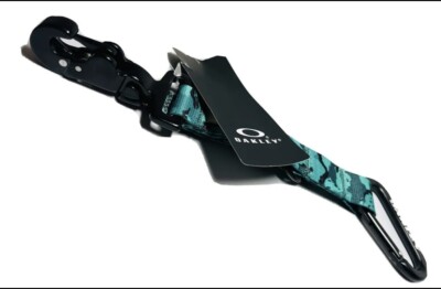 New Oakley Keychain Carabiner Claw Strap Lanyard Key Ring Green Camo ...