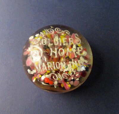 Soldiers Home Marion Indiana 1888 Hand Blown Glass Paperweight | eBay
