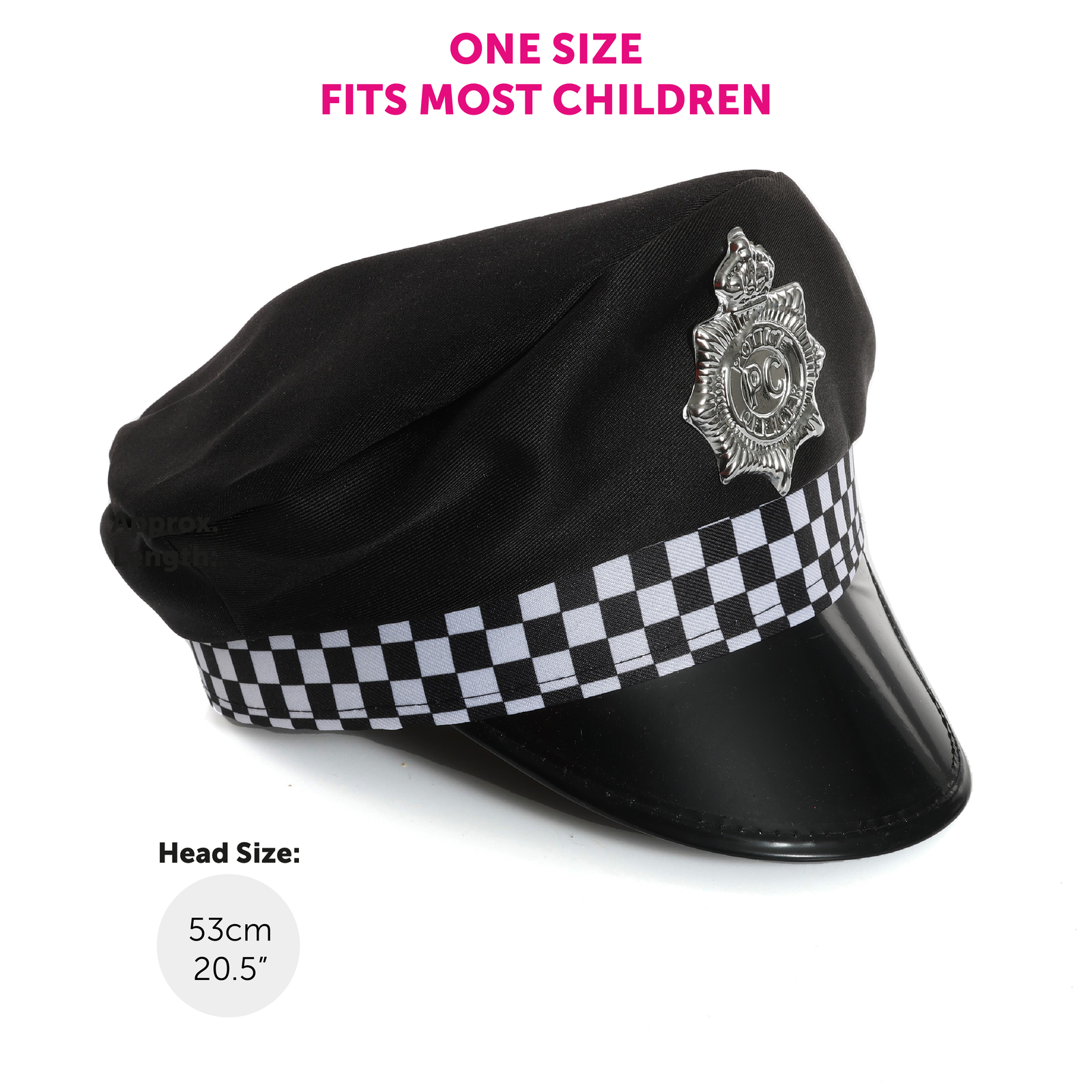 CHILD POLICE HAT KIDS COP FANCY DRESS PANDA CAP OFFICER COSTUME ...