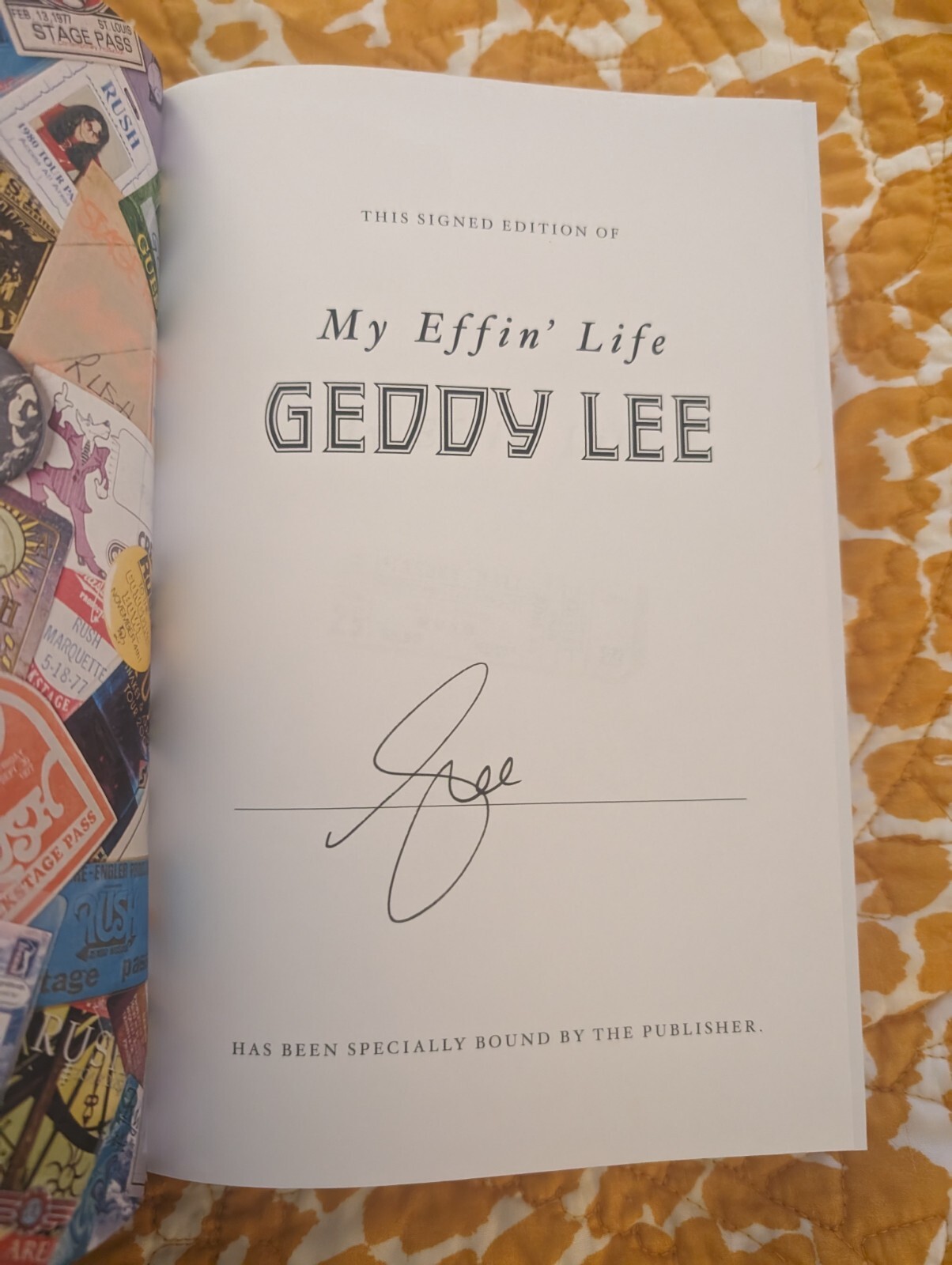 Geddy Lee My Effin Life Signed Autographed Rush IN HAND | eBay