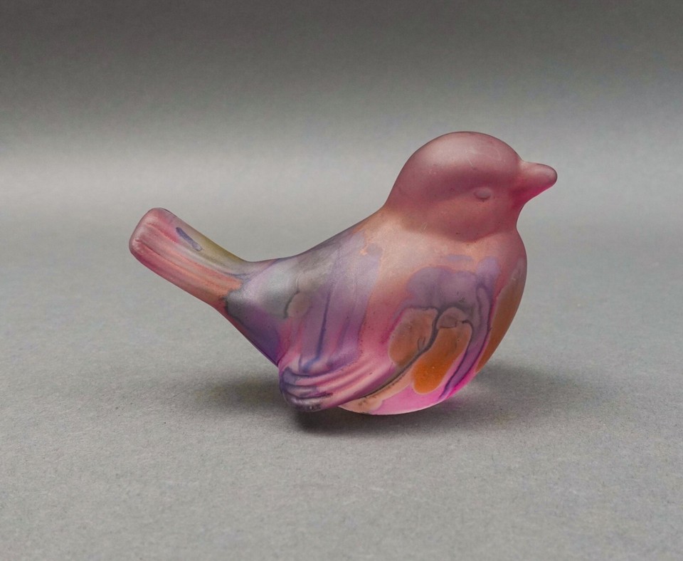 Fenton Vintage Hand Painted Satin Reuven Art Glass Bird Figurine | eBay