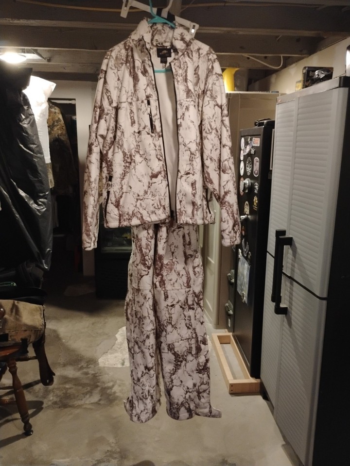 Natural Gear Snow Camo Coat And Bibs | eBay