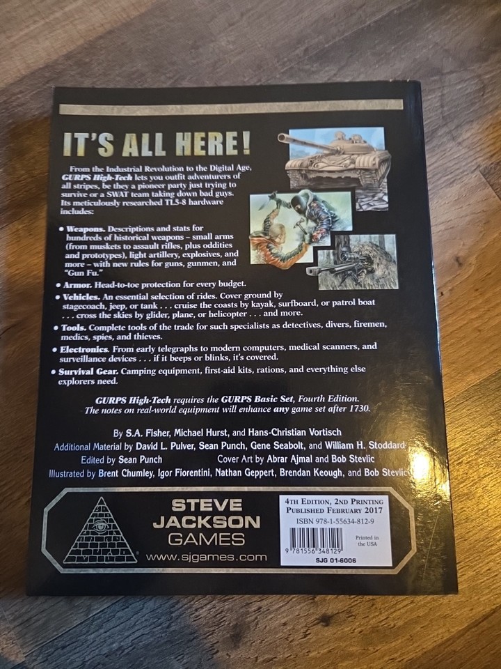 GURPS 4th Edition High Tech RPG Steve Jackson Games Softcover | eBay