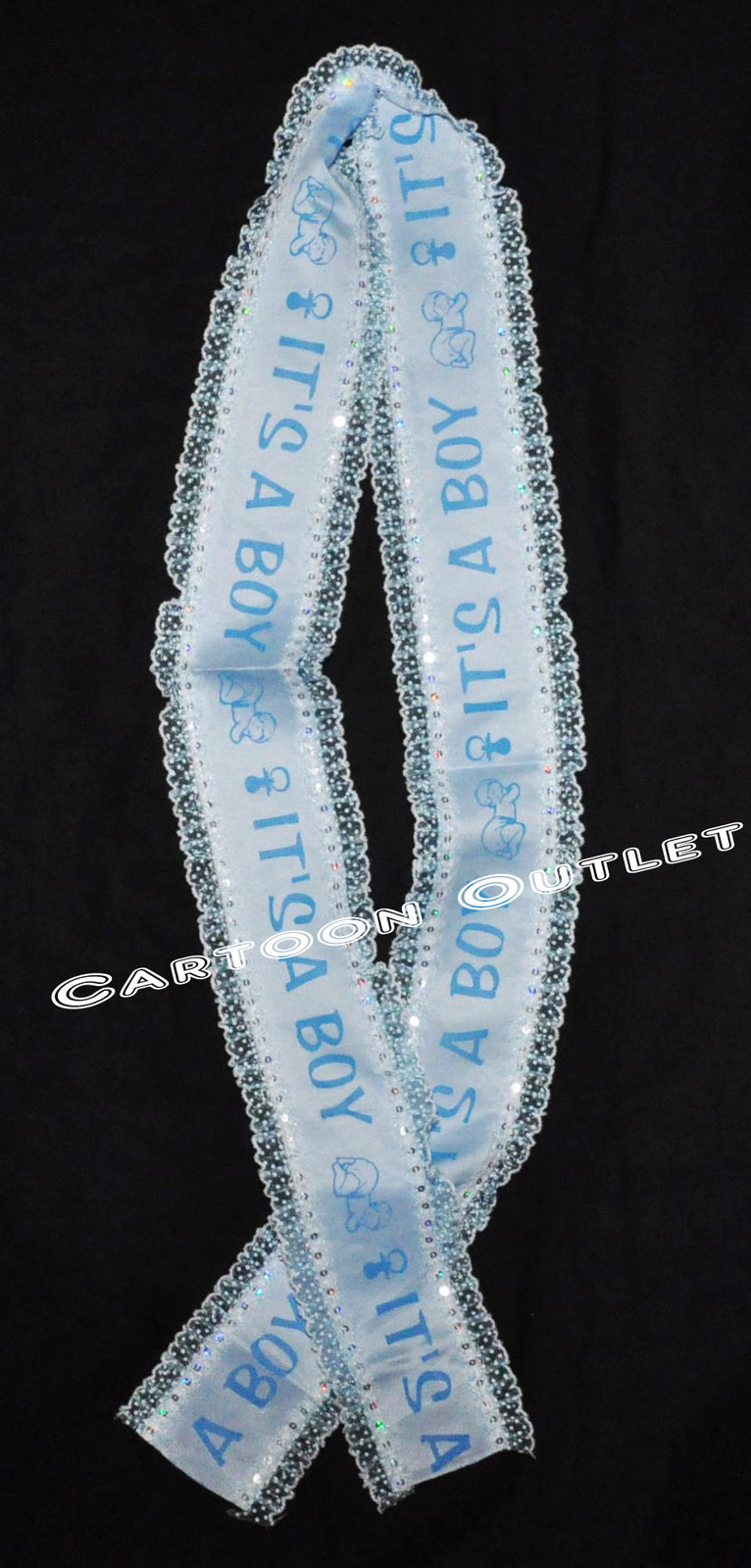 BABY SHOWER SASH RIBBON BLUE BOY MOMMY TO BE SASH DECORATION IT'S A BOY ...