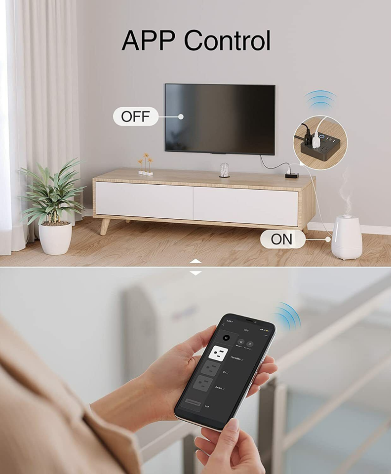 Gosund Smart Power Strip Plug 3 USB WiFi APP Control Work With Alexa ...
