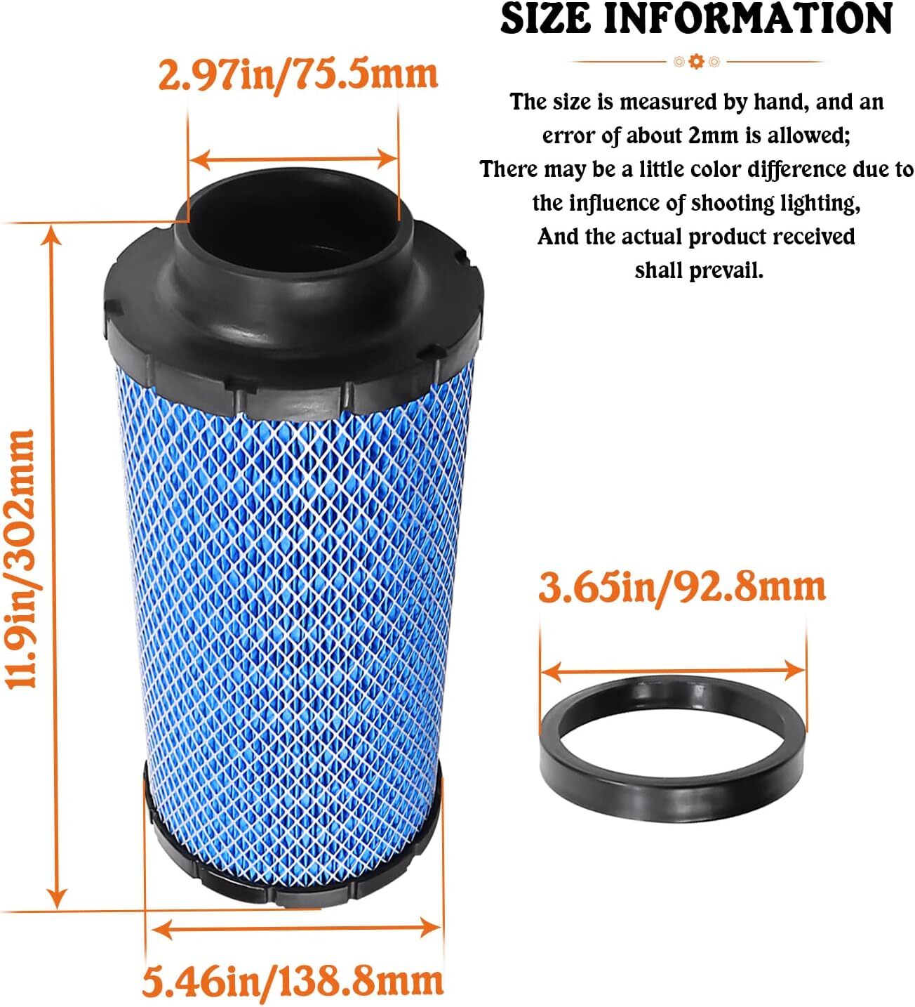 2882234 Air Filter 1240822 1241084 2879520 Polaris Ranger XP 1000 RZR ...