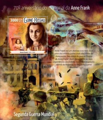 Anne Frank WWII WW2 Stamps Guinea-Bissau 2015 MNH Military Aviation 1v ...
