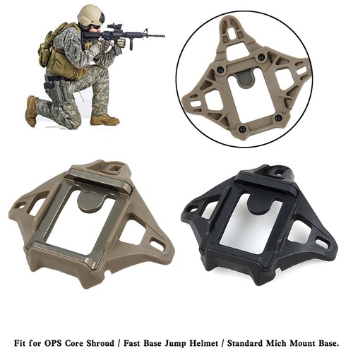 Aluminum Tactical Helmet 3-Hole NVG VAS Shroud Helmet Mount For L4G24 ...