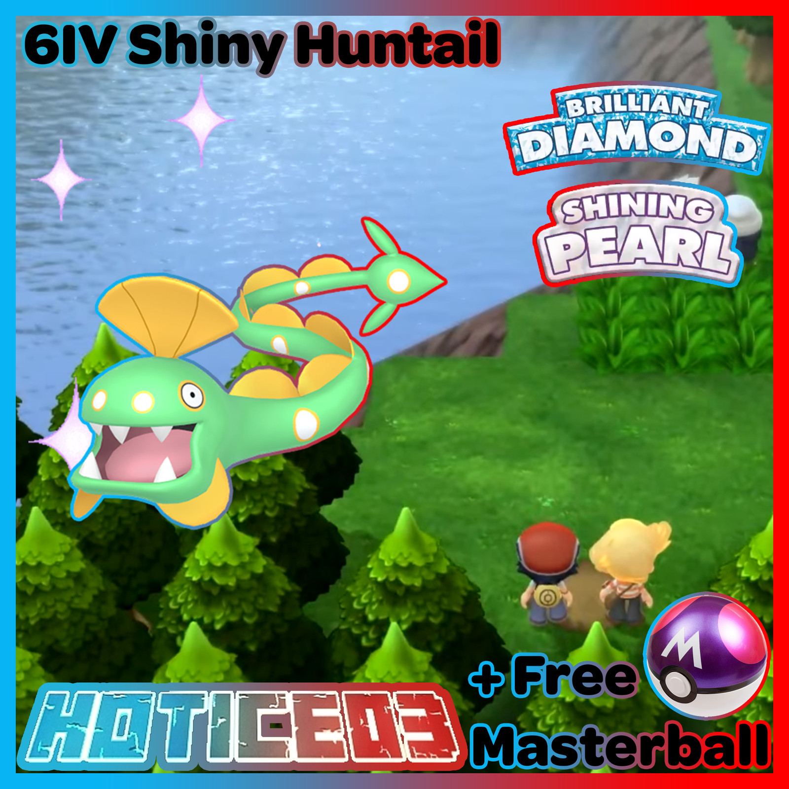 6IV Shiny Huntail Pokemon Brilliant Diamond Shining Pearl | eBay
