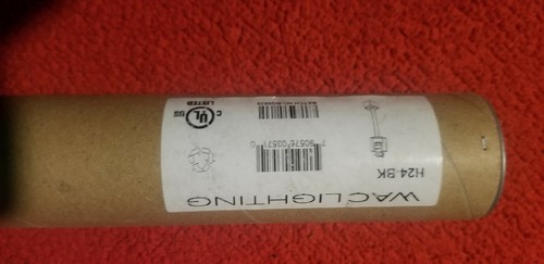 WAC Lighting H24 Black 24" Track Head Extension Rod For H-Track Systems ...