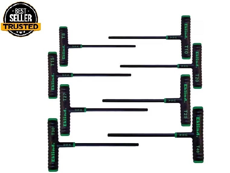 Power T Handle TORX Star Hex Key Set 8 Pc Metric SAE Hand Tool (6 ...