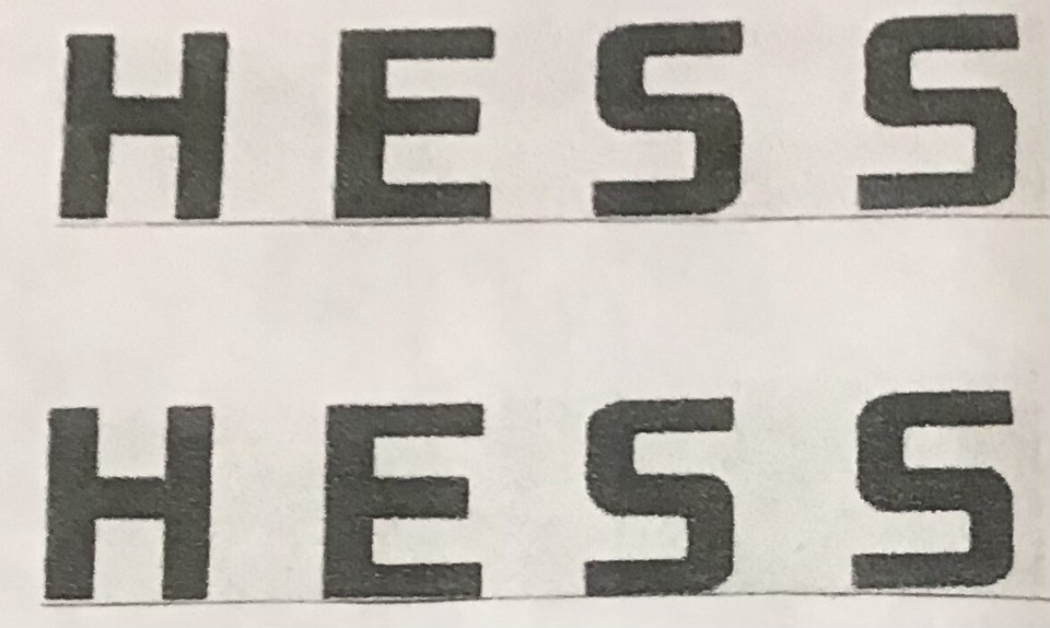 Pair of HESS side decals for 1968-1974 Hess Tanker trucks Free Shipping ...