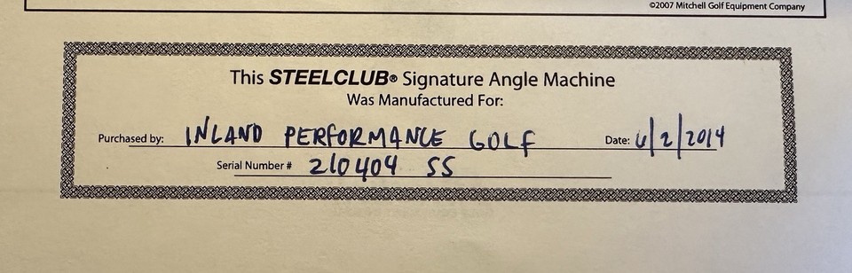 Mitchell Golf Steelclub Loft/Lie Machine with Stand | eBay