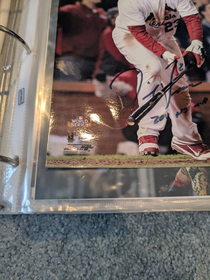 DAVID FREESE SIGNED 8X10 PHOTOFILE 2011 WS MVP INSCRIPTION GAME 6 ...