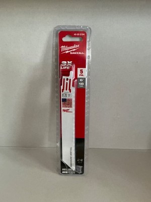Milwaukee 48-00-5184 Sawzall Blades - 6in., 5 Pack FOR METAL ...