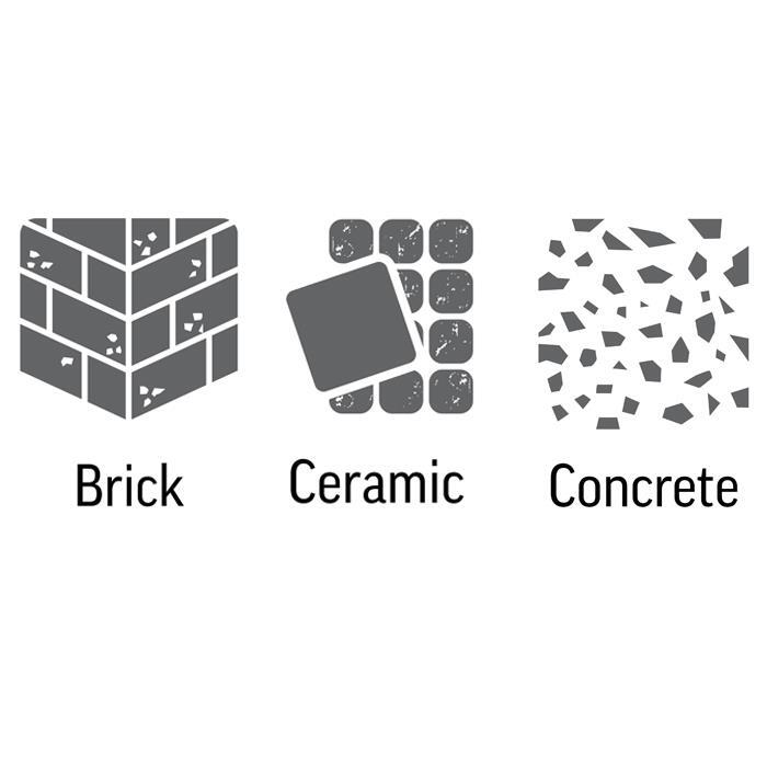 Pack of 2 Alpha 7mm x 150mm x 90mm TCT Straight Shank German Masonry ...