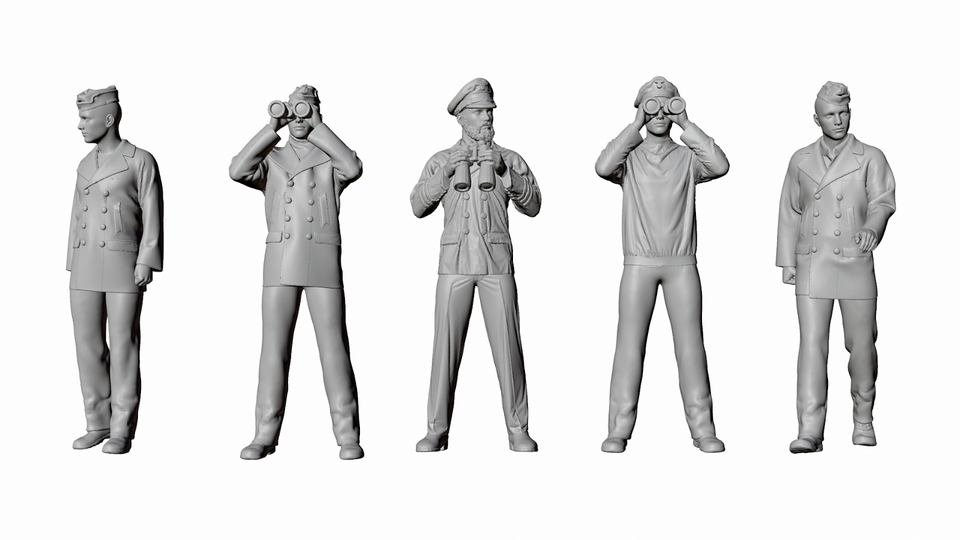 WWII Kriegsmarine - U-Boat Crew on the Surface - 5 Figure Set | eBay
