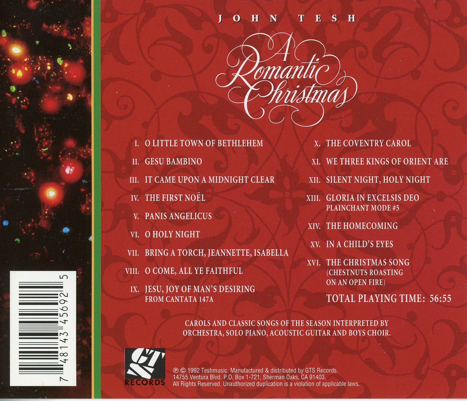 John Tesh A Romantic Christmas CD | eBay