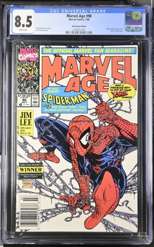 🔑🔥Marvel Age #90 CGC 8.5 NEWSSTAND RARE TODD Spider-Man #1 Preview ...