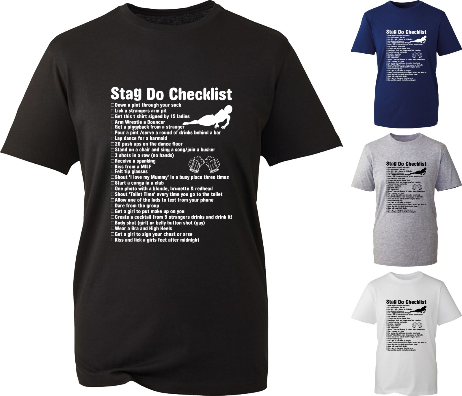Stag Do T-Shirt, Stag Do Checklist t shirt, Groom's Party tshirt ...