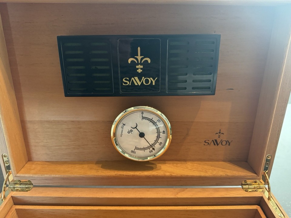 Savoy Cigar Humidor & Opus X Tin & Xikar Cutter. Gently Used. 13.5 X 10 ...