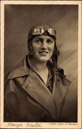 Female Aviation Pioneer, AVIATRICE/AVIATRIX, Maryse Bastié Portrait, Aviator Cap | eBay