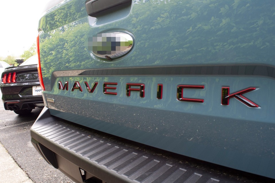 Black Red Tailgate Insert Letters Badge For MAVERICK Emblem 2022-2024 ...