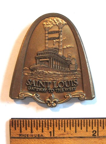 Saint Louis Missouri Metal Souvenir Magnet Riverboat Gateway Arch | eBay