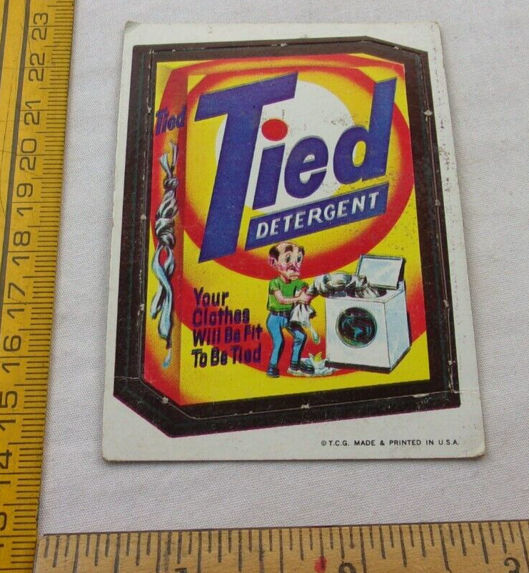 Wacky Packages 1967 Die-Cut card #26 TIED Detergent ORIGINAL VINTAGE | eBay