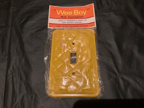 Vintage “ Wee Boy “ Chamber Pot Enesco Pee Yellow Light Switch Plate ...