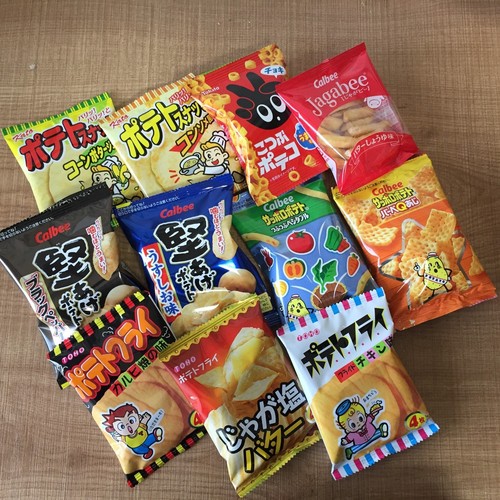 Selected Potato Snack Box Set, Mini Pack 11 pc of Salty Snack, Japan ...