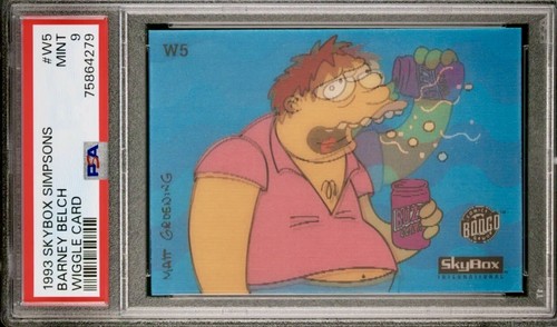 PSA 9 Barney Belch 1993 Skybox The Simpsons Series 1 Wiggle Card ...