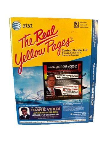 Central Florida 2010 Phone Book Yellow Pages Gov Business AT&T Orange ...