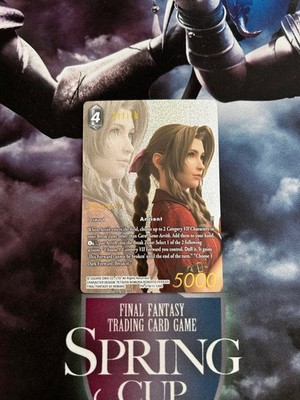 Final Fantasy TCG Aerith PR-079 Full Art Foil Gold Stamp Reunion NM ...
