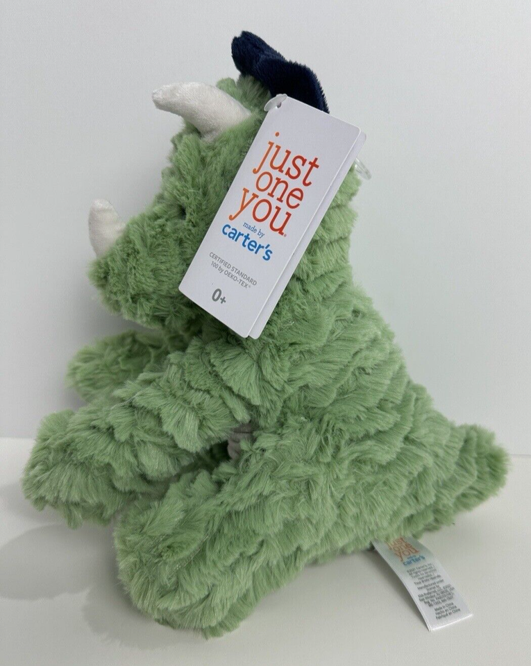 NWT Carters Just One You Target Green Triceratops Dinosaur Plush Baby ...