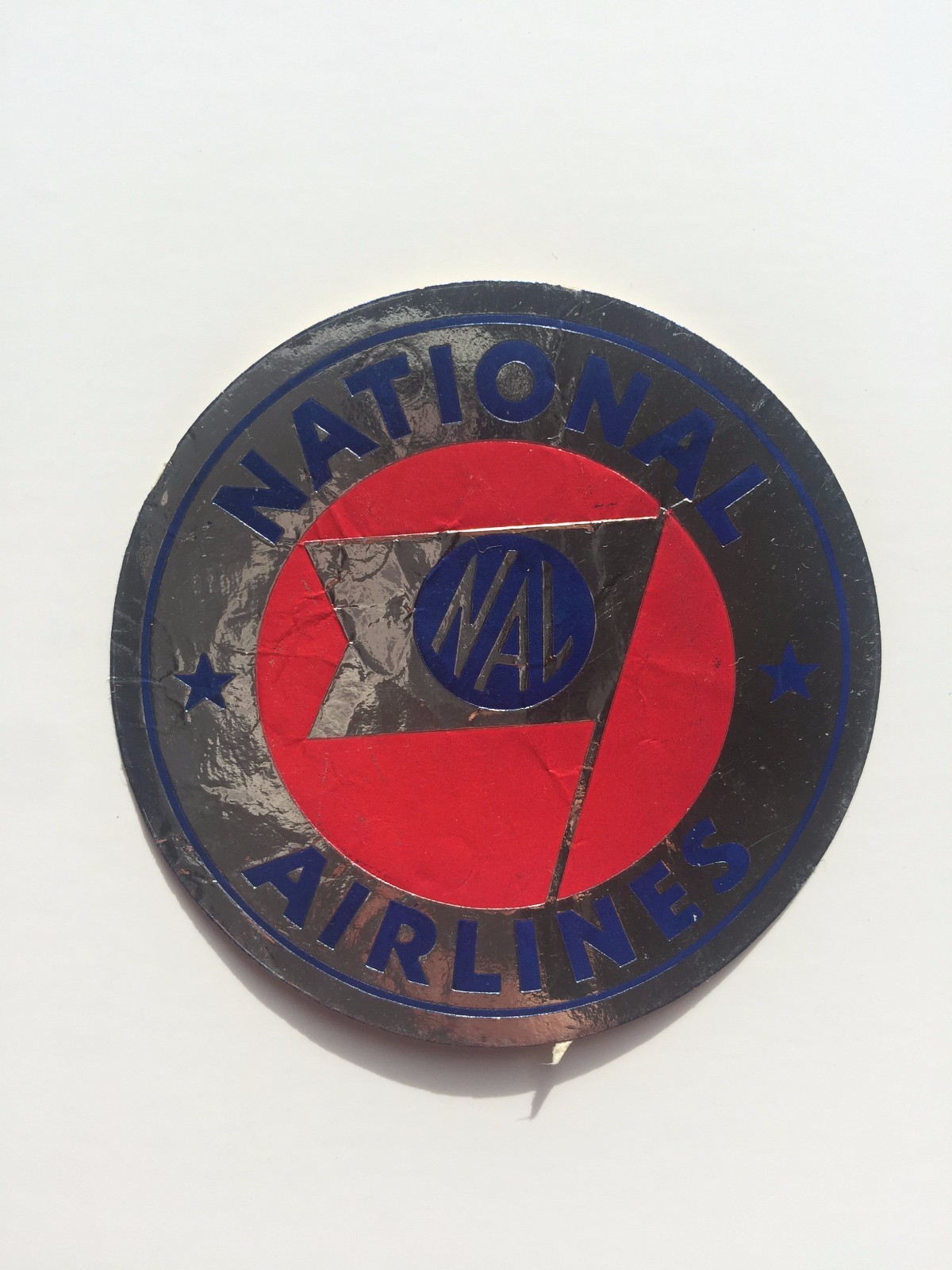 Vintage Airline Sticker / Luggage Label - Foil National Airlines ...