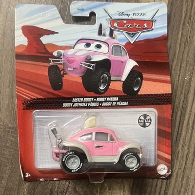 Mattel Disney Pixar Cars Easter Buggy Metal Diecast Car Pink White Toy ...