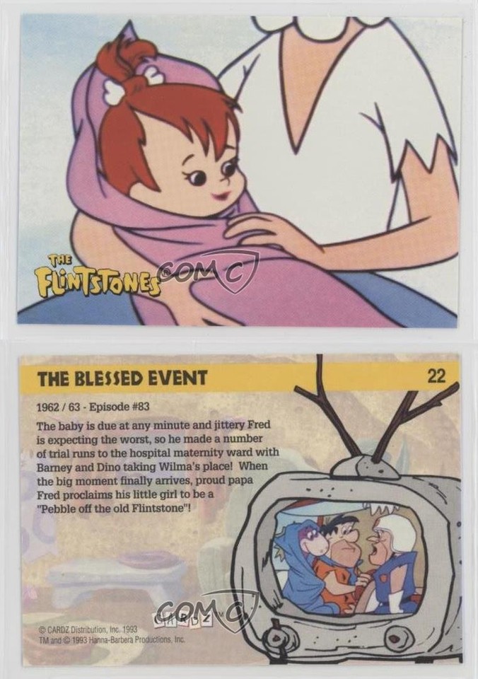 1993 CARDZ The Flintstones Pebbles Flintstone The Blessed Event #22 ...