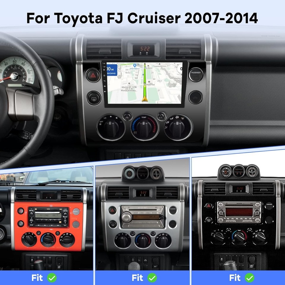 For 2007-2013 Toyota Fj Cruiser Car Stereo Radio Apple Carplay Android ...