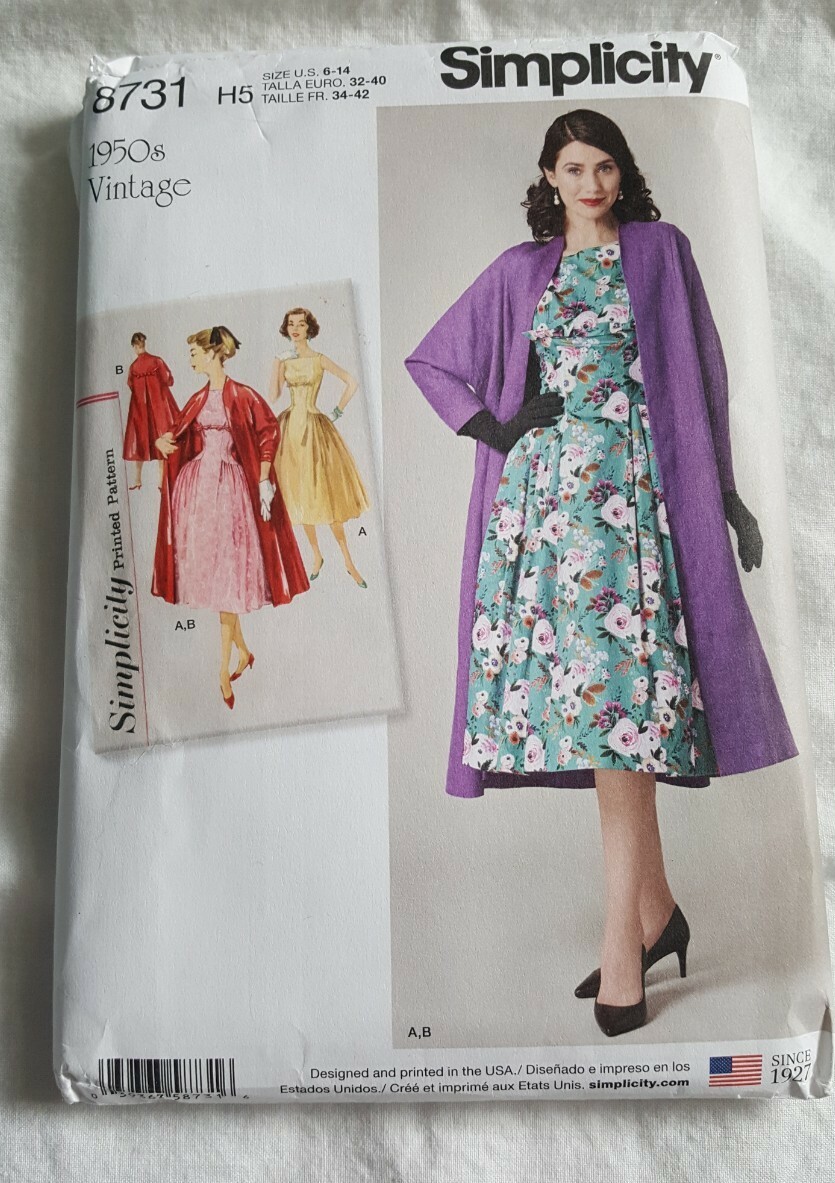 1950s Dress And Coat Simplicity Sewing Pattern 8731 UNCUT sz 6 - 14 | eBay